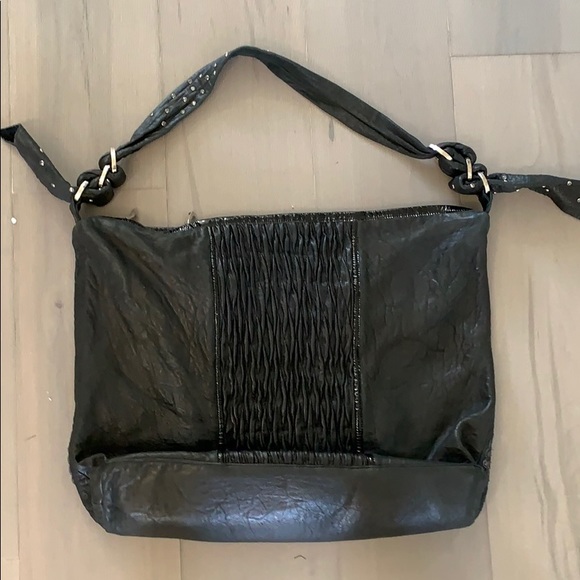 Kippys | Bags | Extra Large Kippys Swarovski Leather Black Bag | Poshmark